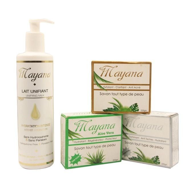 Gamme Mayana 4 in 1 - Lait + 3 Savons